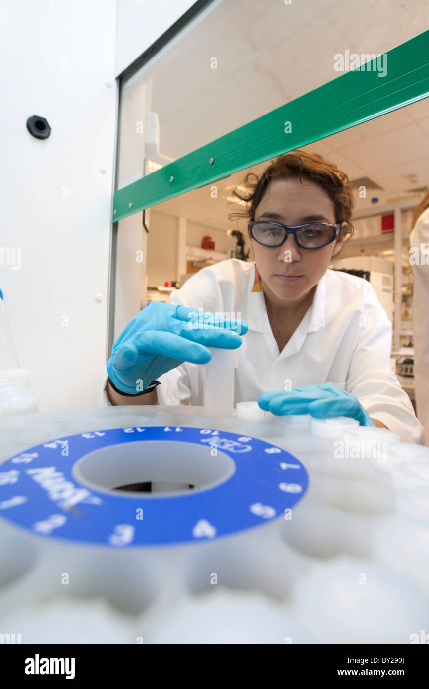 water samples from industrial waste water being sampled in a laboratory ...