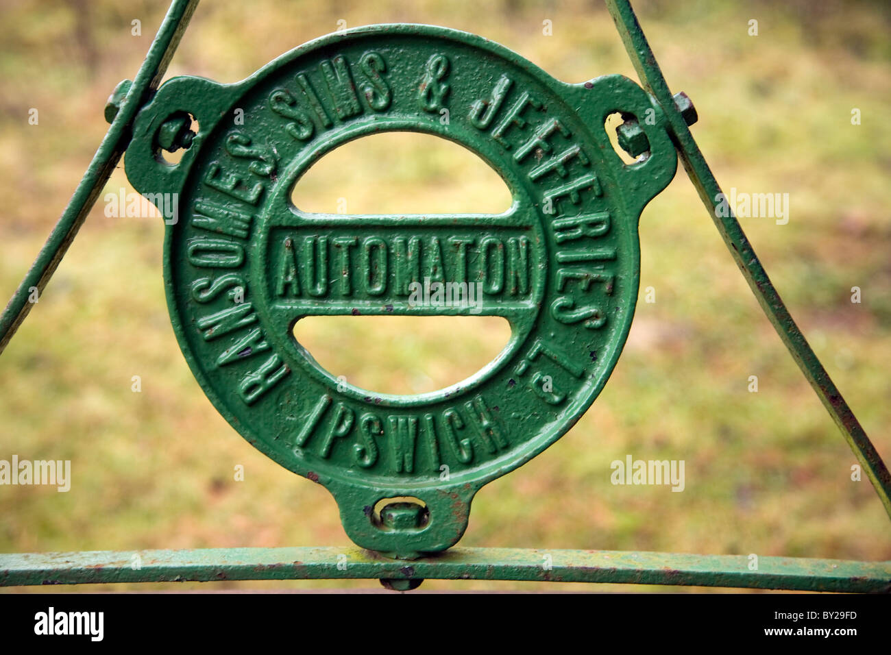 Ransomes Sims & Jefferies grass cricket roller Stock Photo - Alamy
