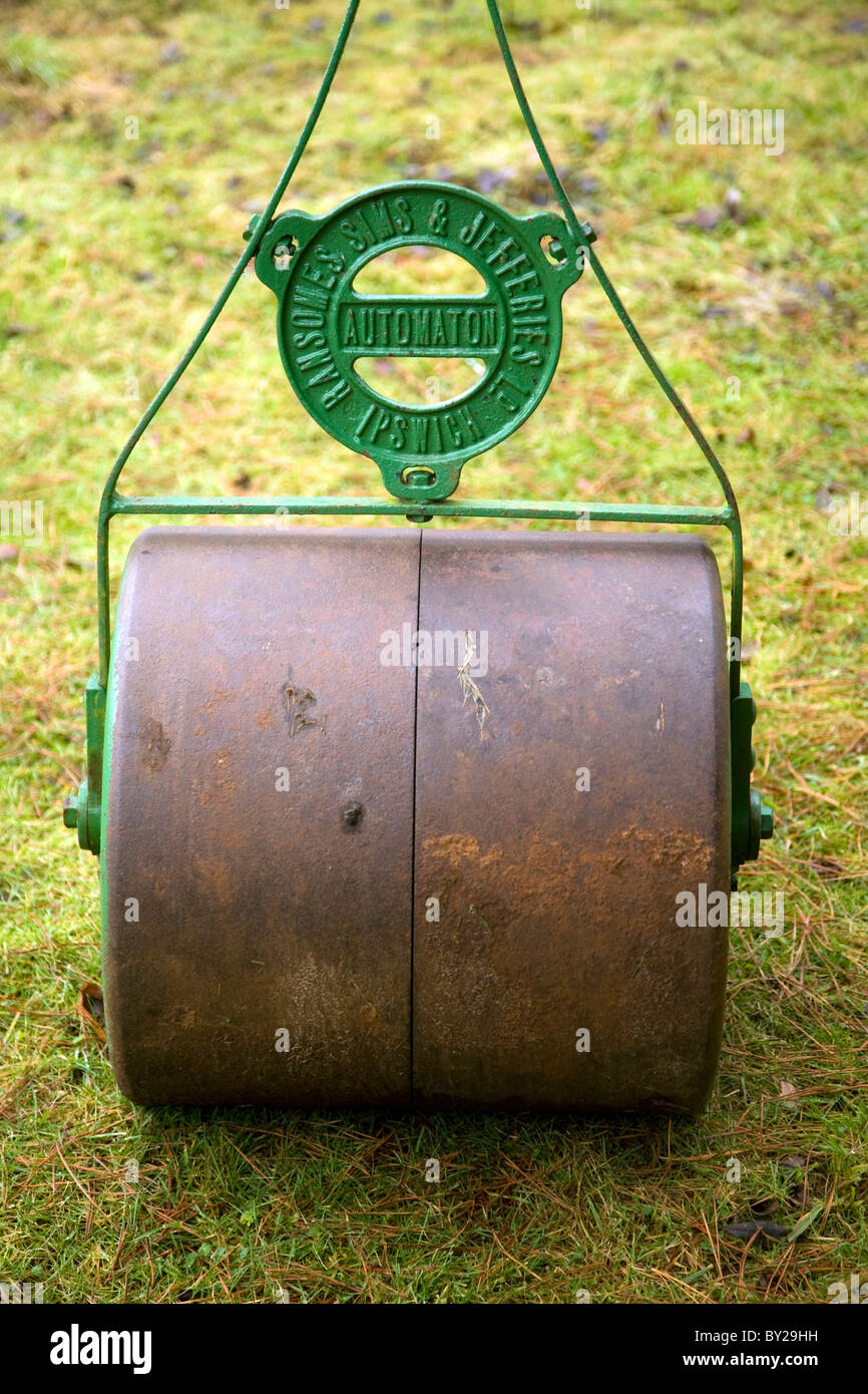 Ransomes Sims & Jefferies grass cricket roller Stock Photo - Alamy