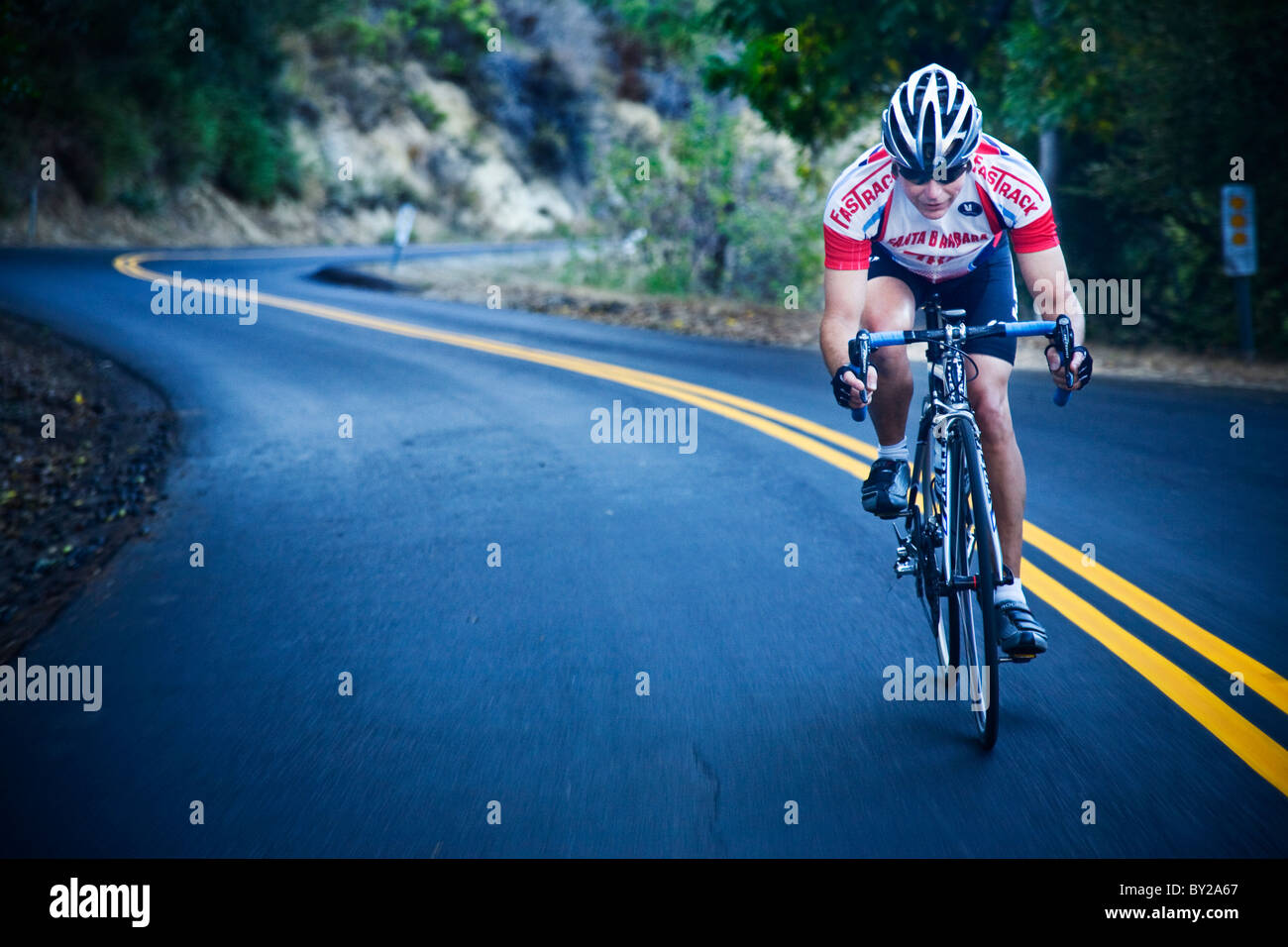 Road cycling in the mountains Stock Photo - Alamy