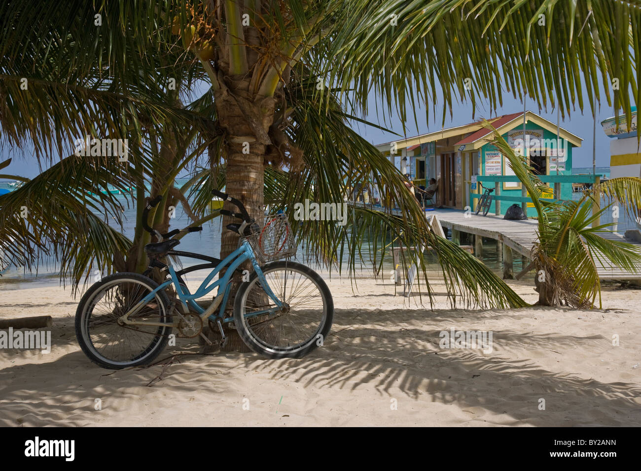 Ambergris caye belize bike hi-res stock photography and images - Alamy