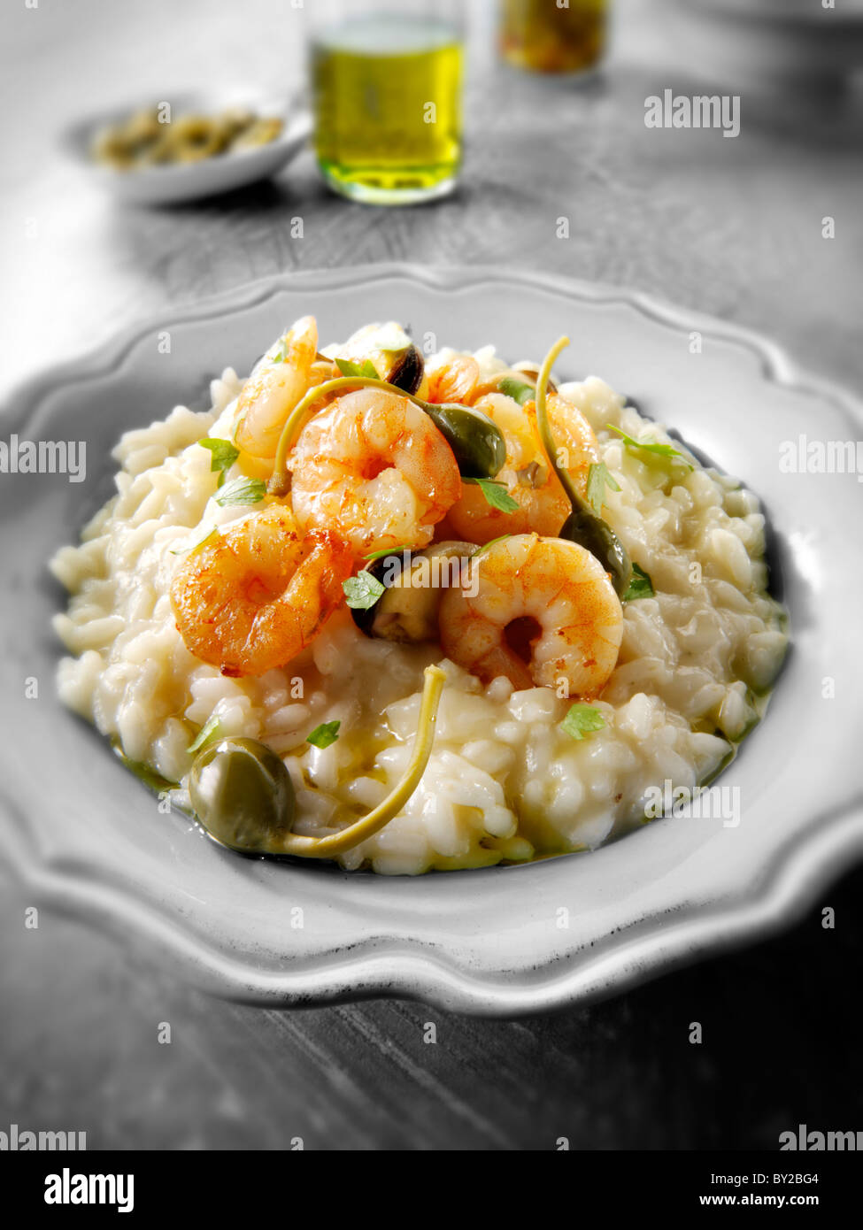 Classic risotto with prawns Stock Photo - Alamy
