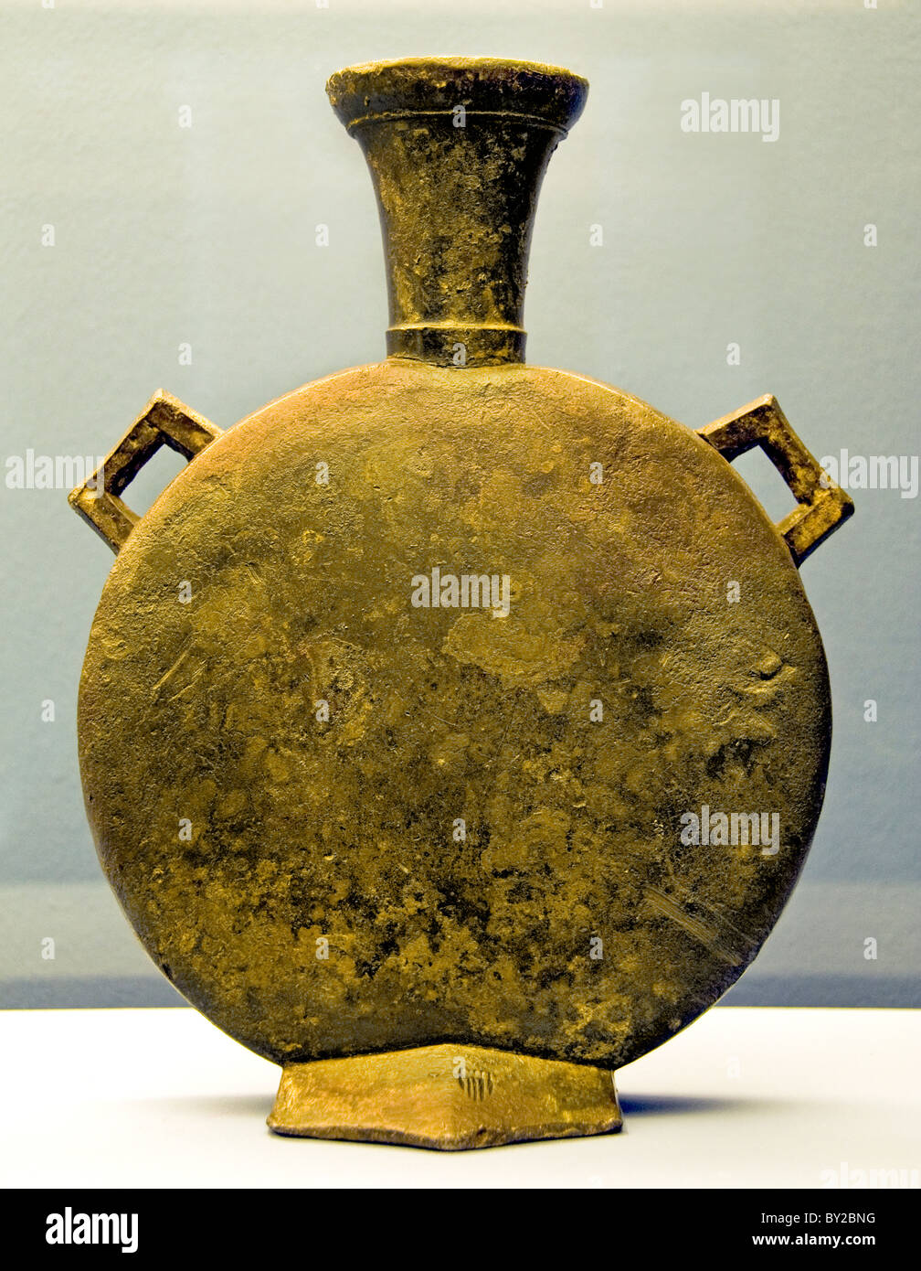 Costrel with leather bung 1400 Belgium Belgian Mechelen Middle Ages ...