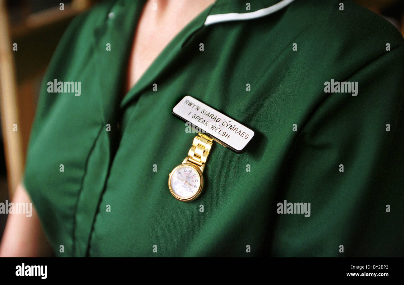 Welsh speaking nurse Stock Photo - Alamy