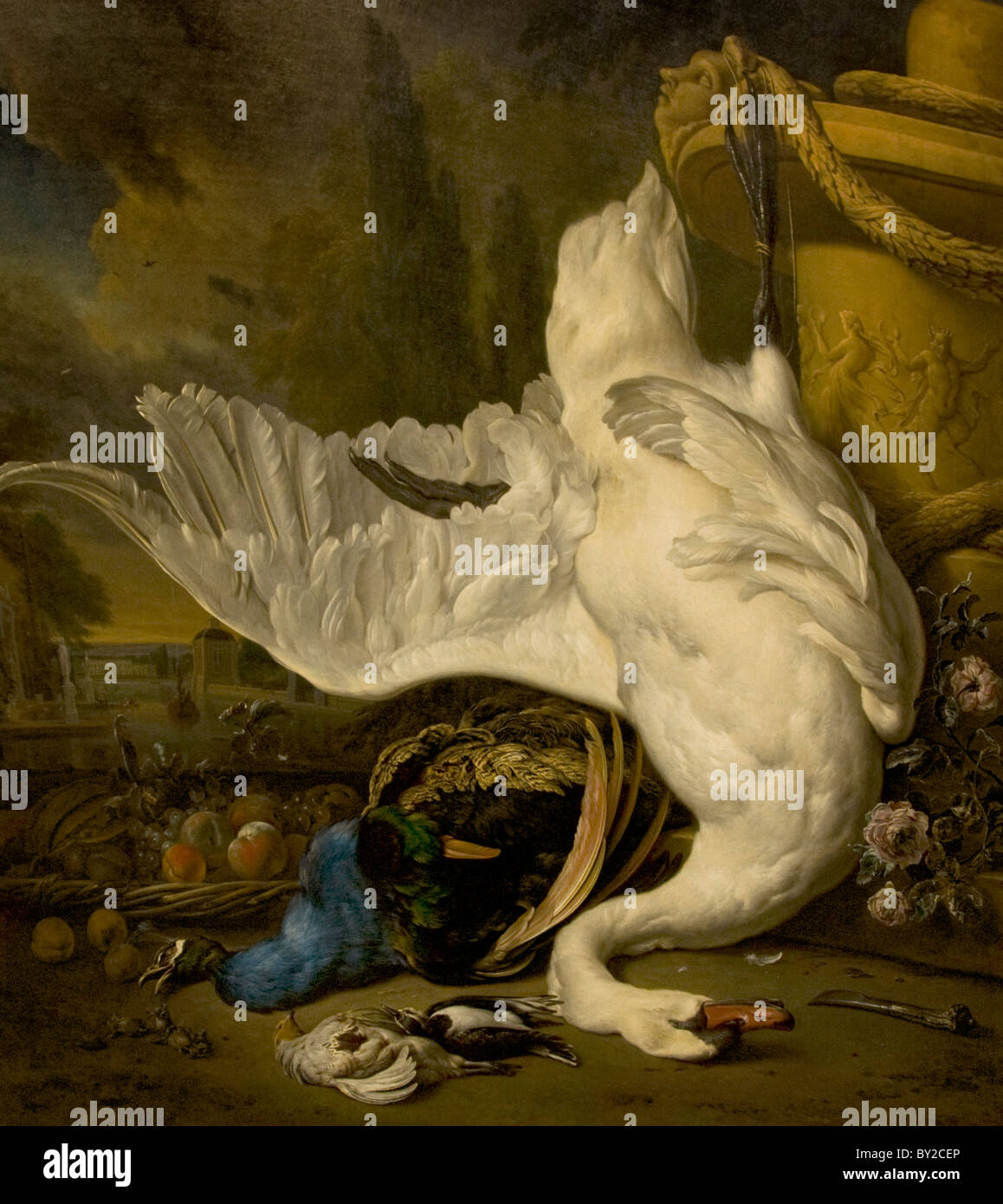 Jan Weenix Netherlands Dutch painter painting Dead Swan 1716 Stock ...