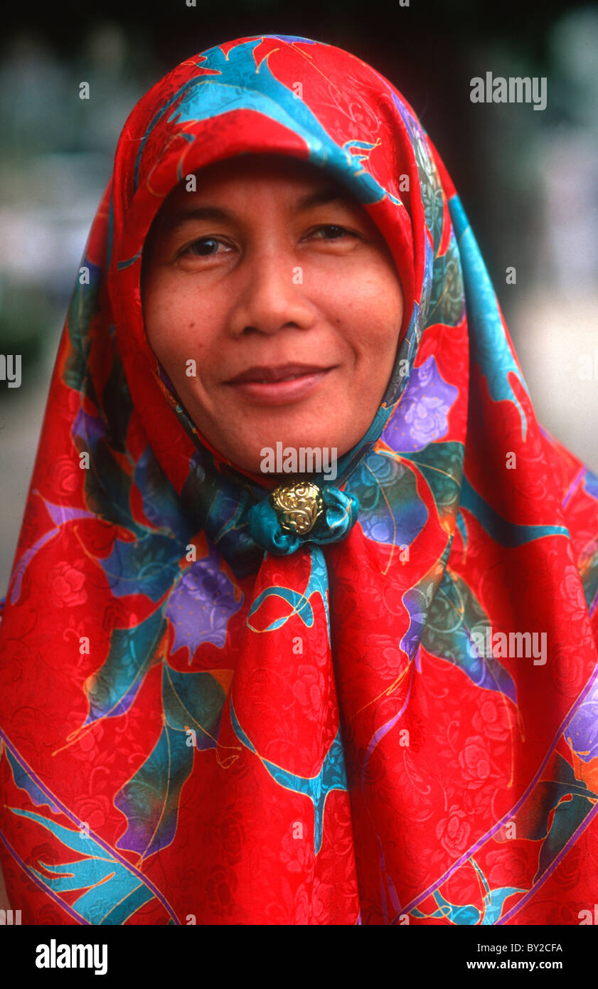 Malaysia Kuala Lumpur portrait woman Bumi Putra native Muslim color ...