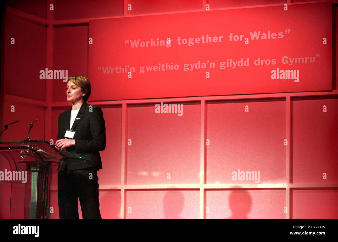 Jessica Morden MP, speaking at the Welsh Labour Party Conference Stock ...