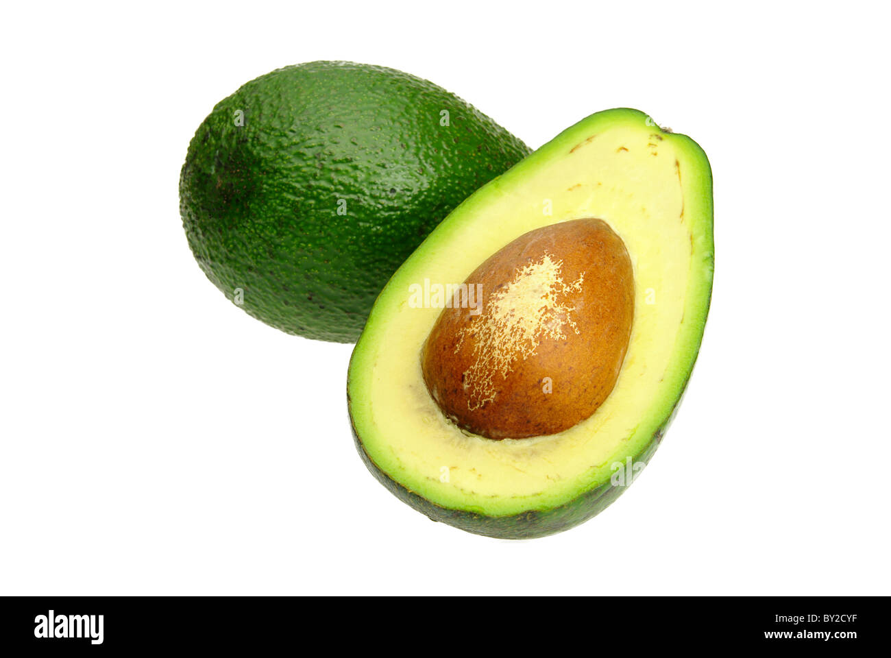 Sliced avocado isolated Cut Out Stock Images & Pictures - Alamy