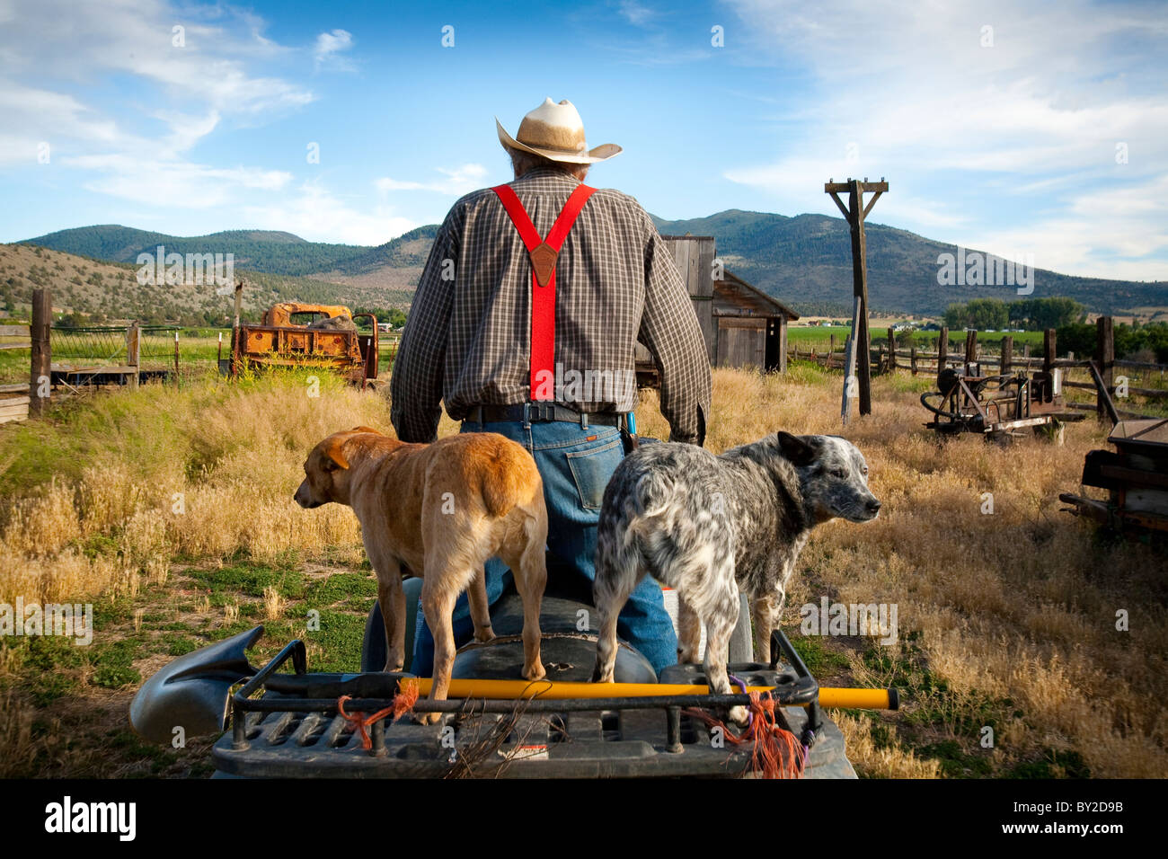 Rancher on atv hi-res stock photography and images - Alamy