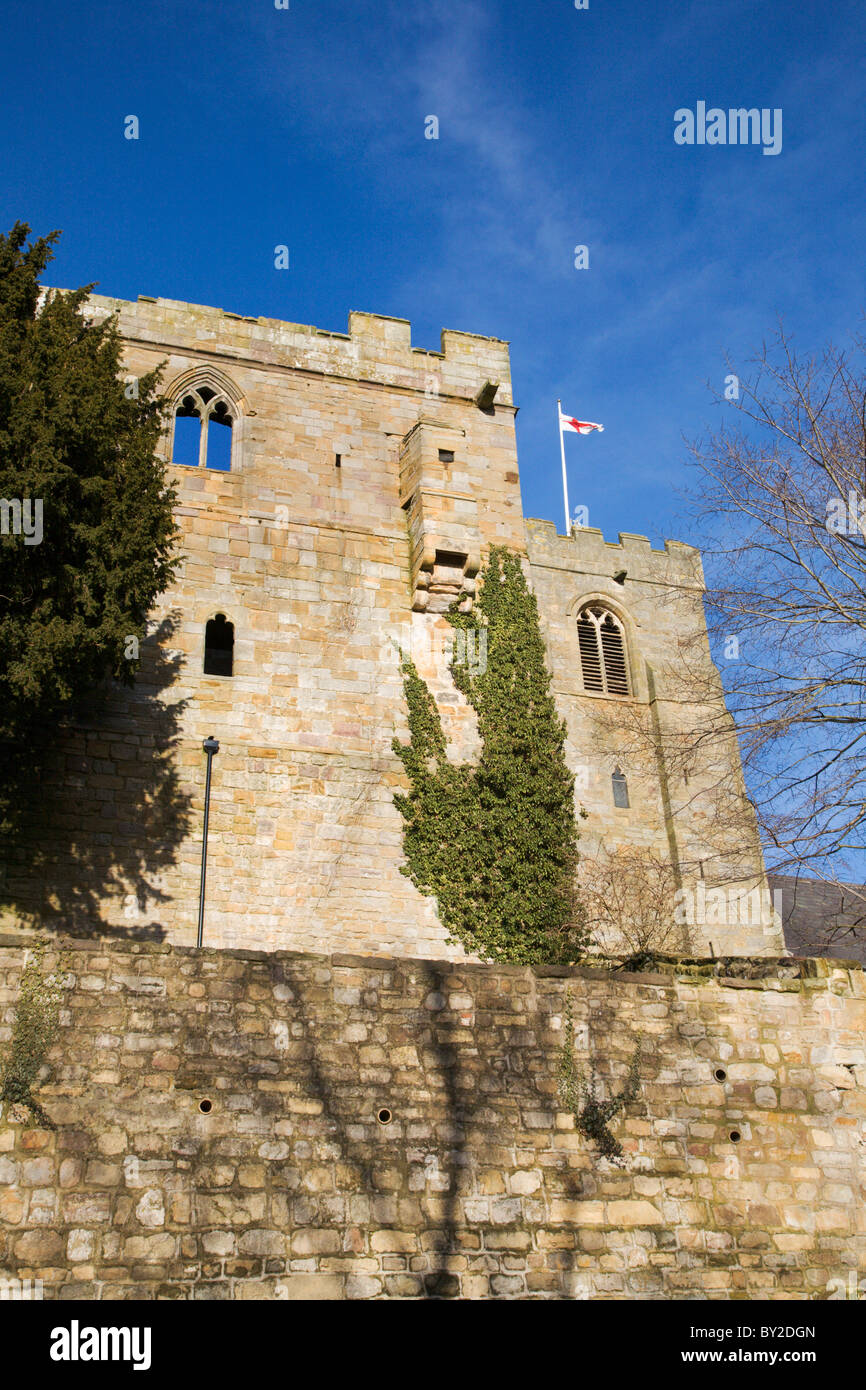 Marmion Tower and St Nicholas Church West Tanfield North Yorkshire ...