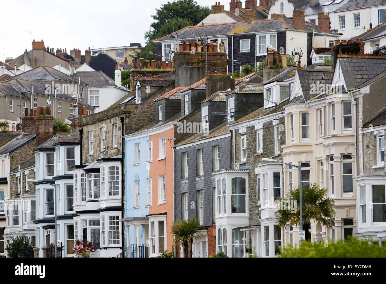 A terrace of houses in Falmouth, Cornwall Stock Photo - Alamy