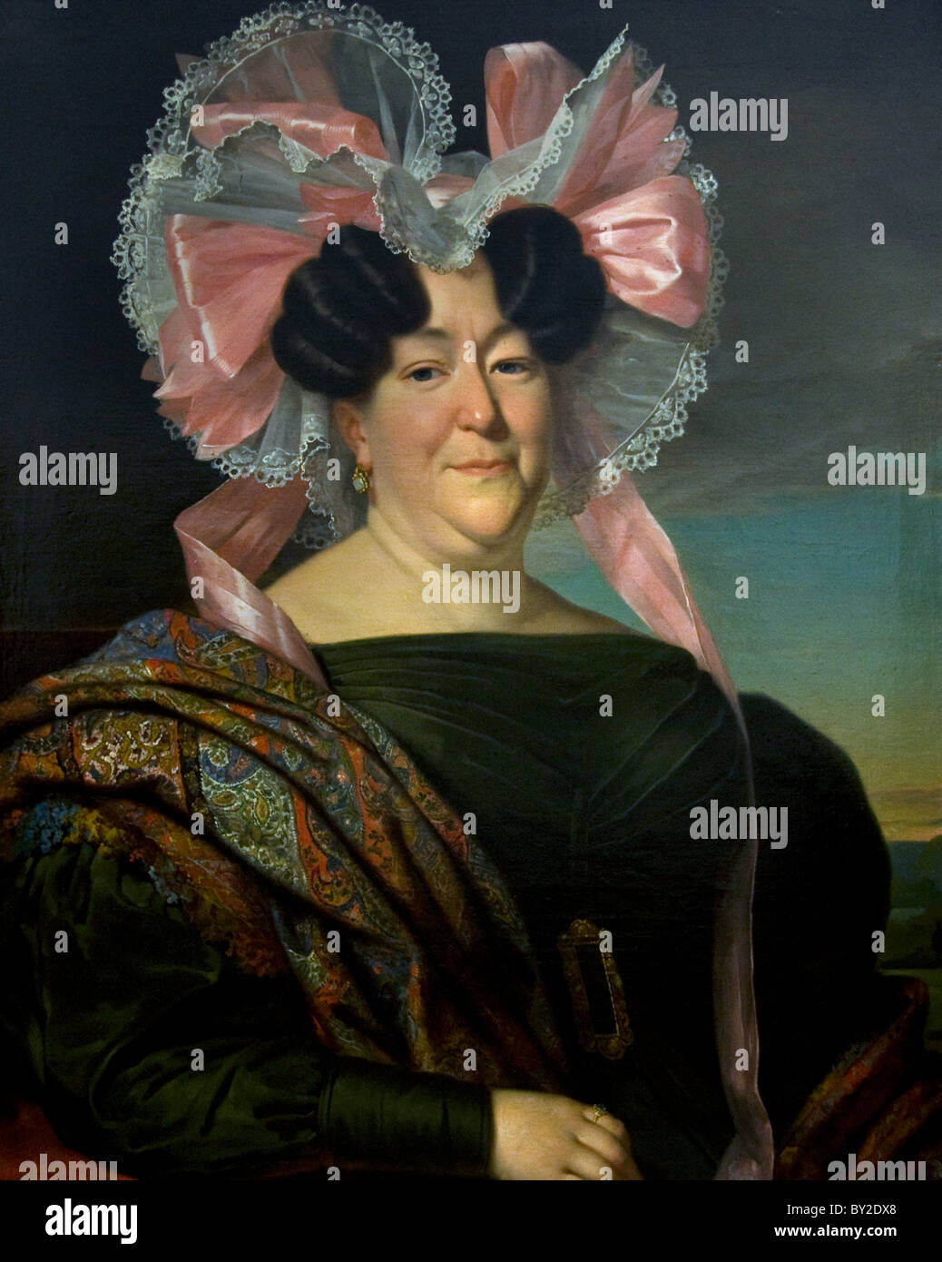 Jan Adam Kruseman Dutch Netherlands painter painting Portrait of a Lady ...