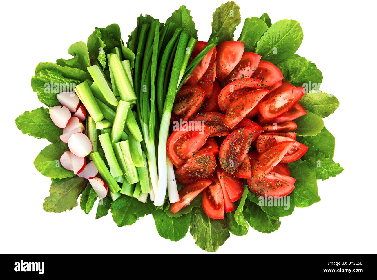 Vegetable salad fresh lettuce Cut Out Stock Images & Pictures - Alamy