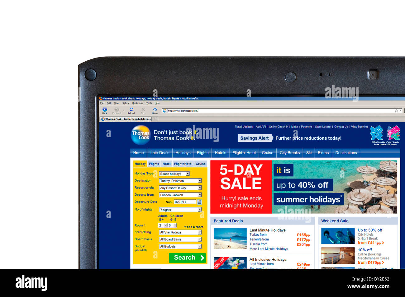 The thomas cook website hi-res stock photography and images - Alamy