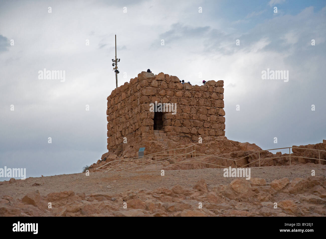 A building on top of Masada Stock Photo - Alamy