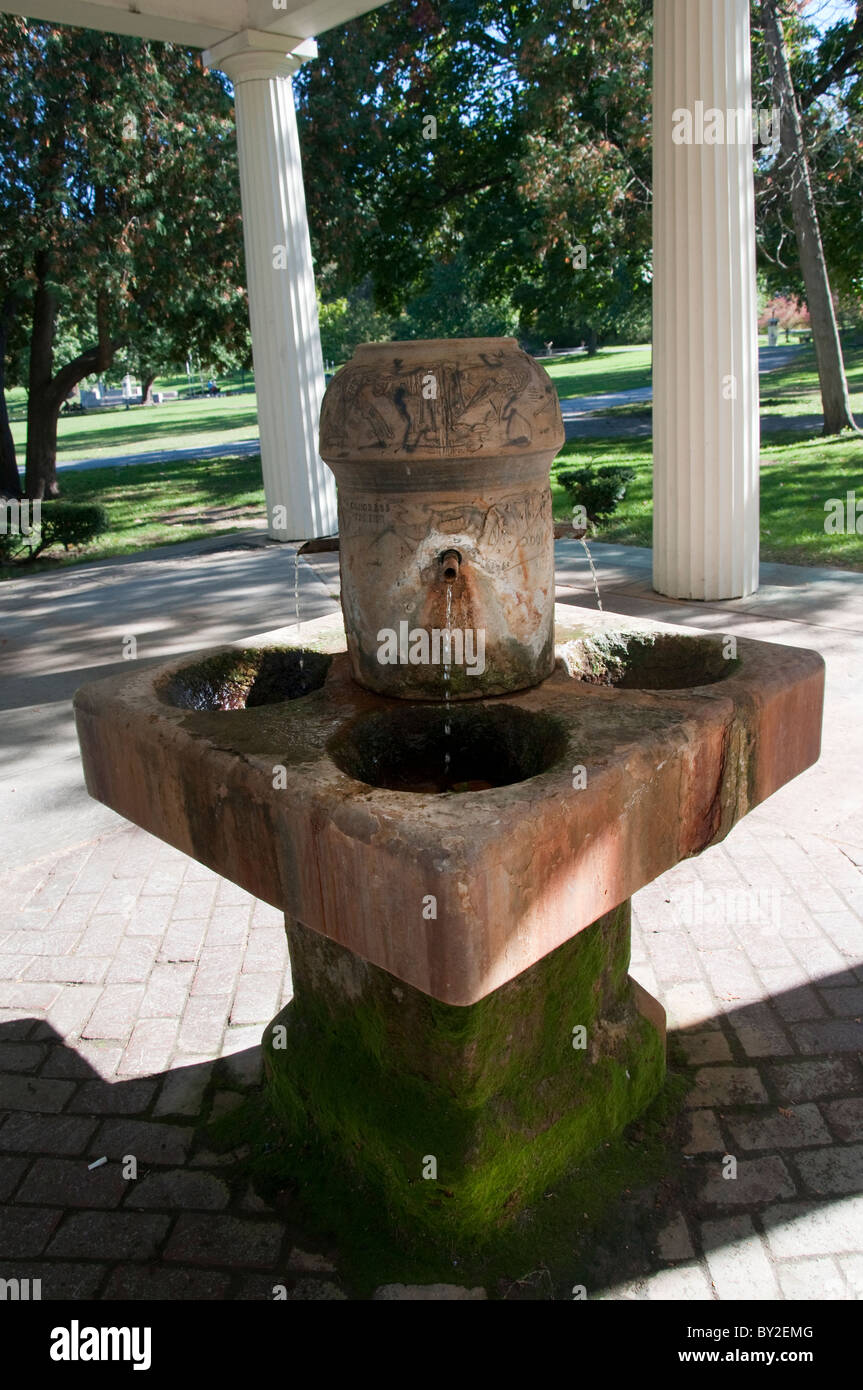 Mineral Water Spring in Saratoga Springs, New York State, USA Stock ...