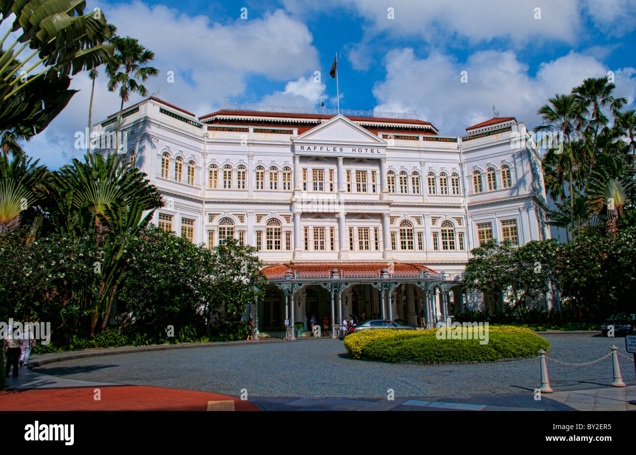 Singapore World Famous exclusive Raffles Hotel 1887 resort Stock Photo ...