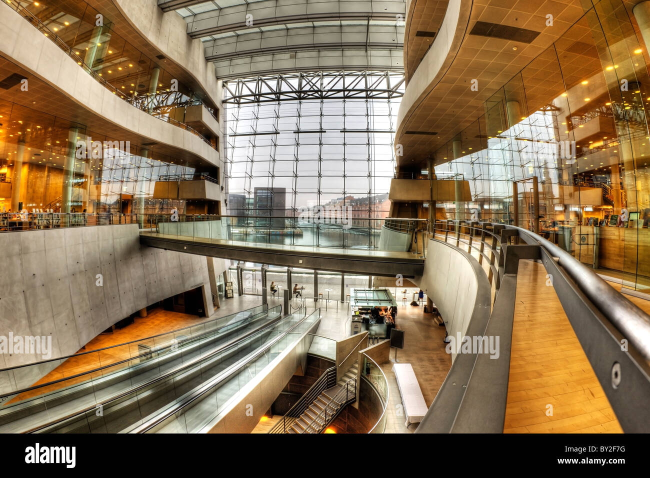 Inside the Royal Library at The Black Diamond building Stock Photo - Alamy