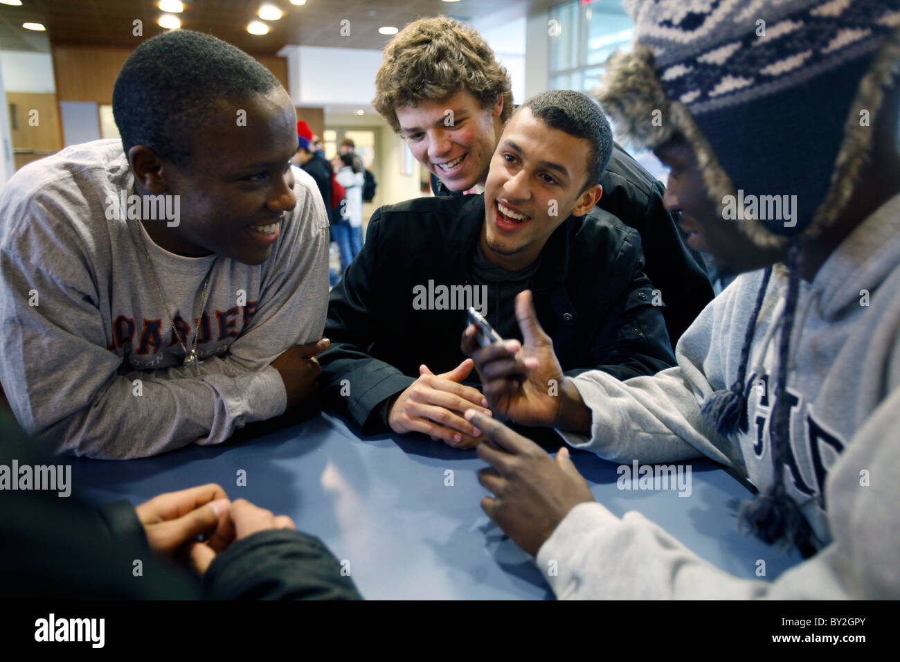 American high school students socialize hi-res stock photography and ...