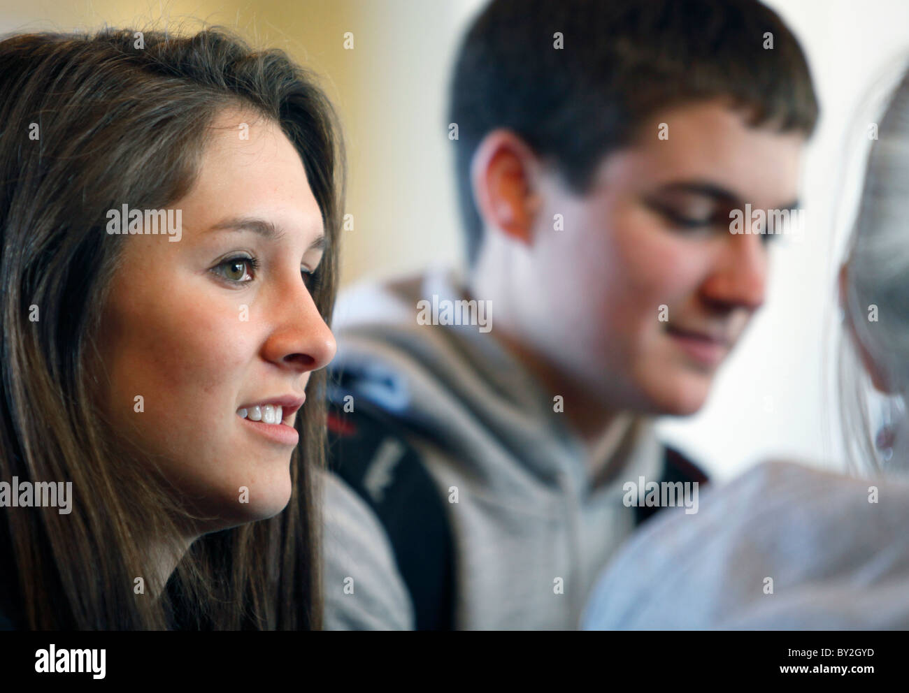 American high school students socialize hi-res stock photography and ...
