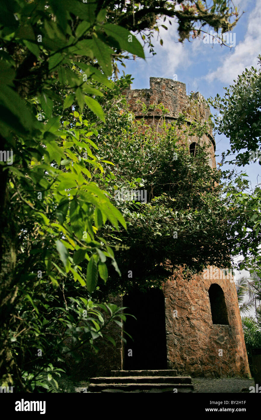 Mount Britton tower on a peak El Yunque National Forest in Puerto Rico ...