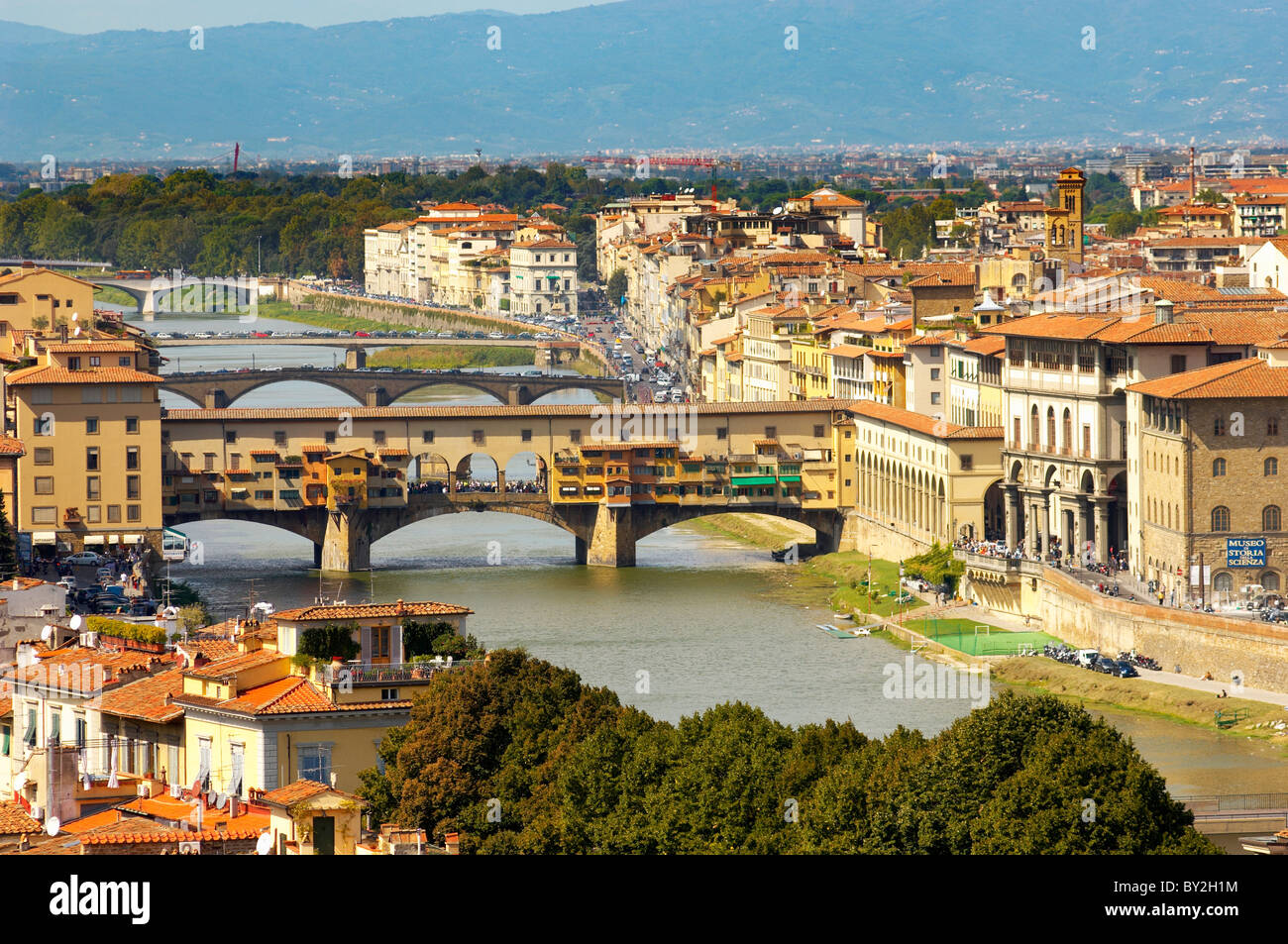 Panoramic view of The Ponte Vecchio - Florence Italy Stock Photo - Alamy