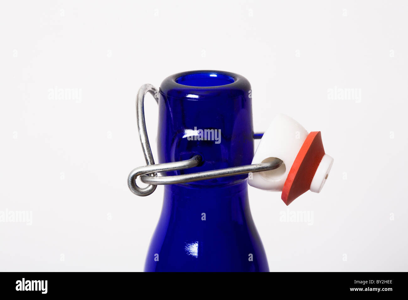 A glass bottle with an attached top Stock Photo - Alamy