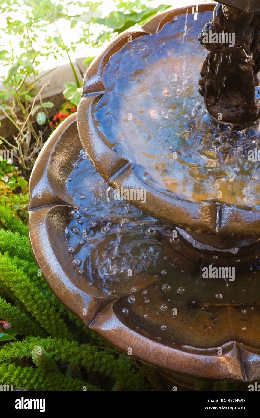 Looking down on a water fountain Stock Photo - Alamy