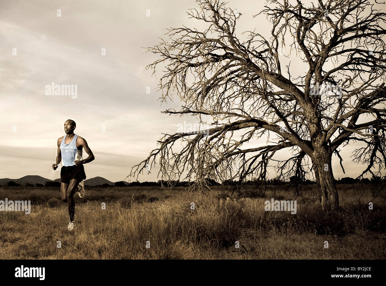 Portrait of a Kenyan marathon runner Stock Photo - Alamy