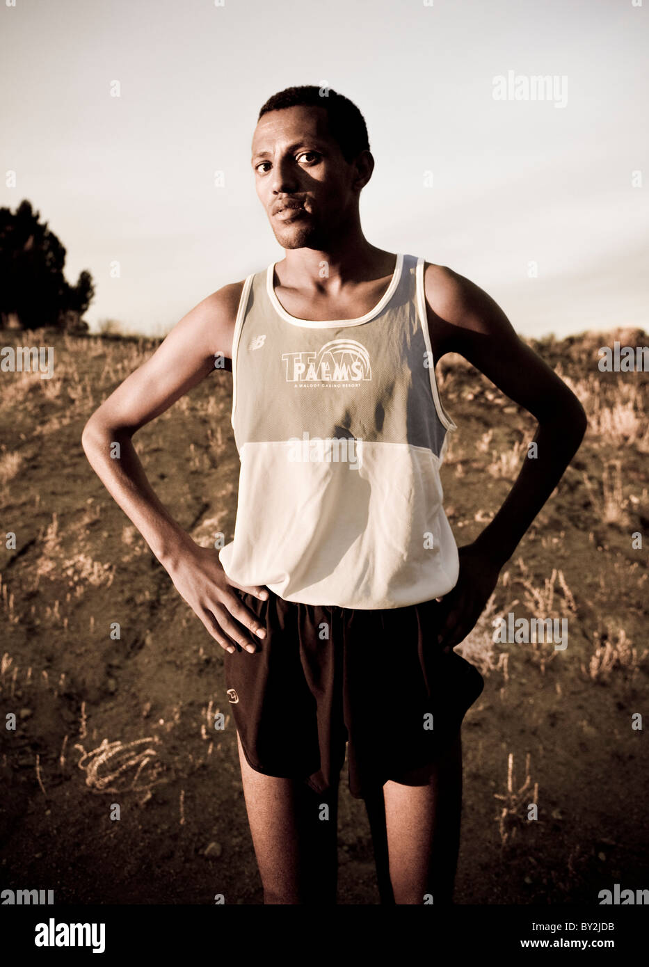 Portrait of a marathon runner Stock Photo - Alamy