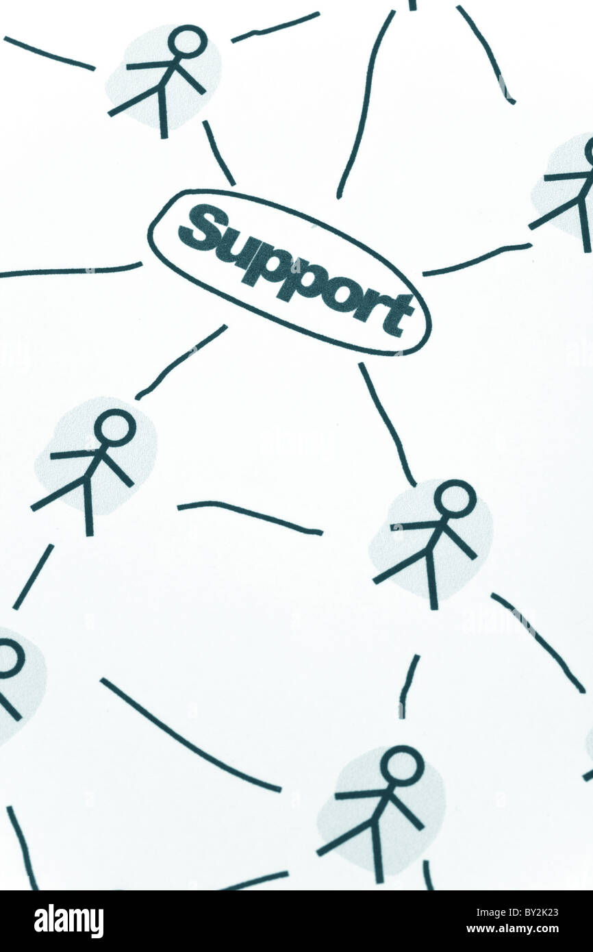 People Sketching Network, concept of Personal Relation Stock Photo - Alamy