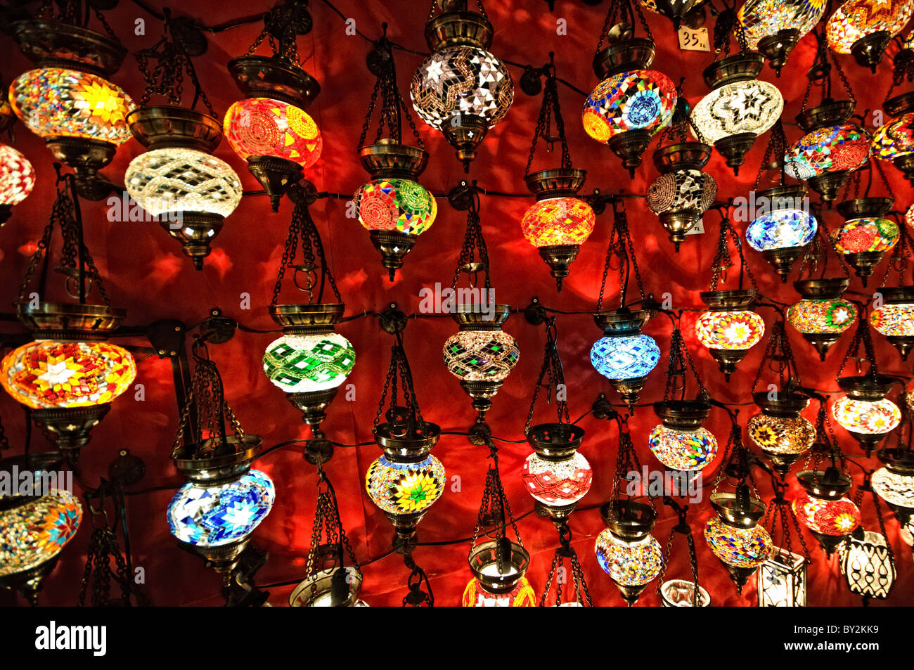Mosaic Glass Lamps Grand Bazaar Istanbul Turkey // ISTANBUL, Turkey ...