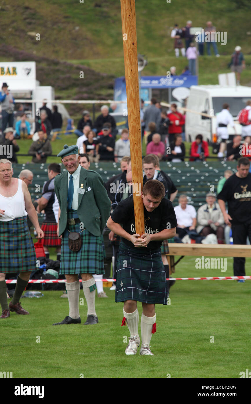 Braemar Highland Gathering Caber Tossing High Resolution Stock ...