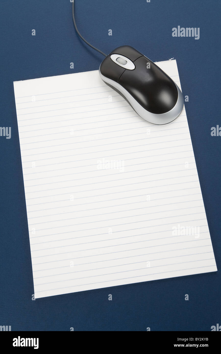 letter paper and computer mouse, concept of email Stock Photo - Alamy