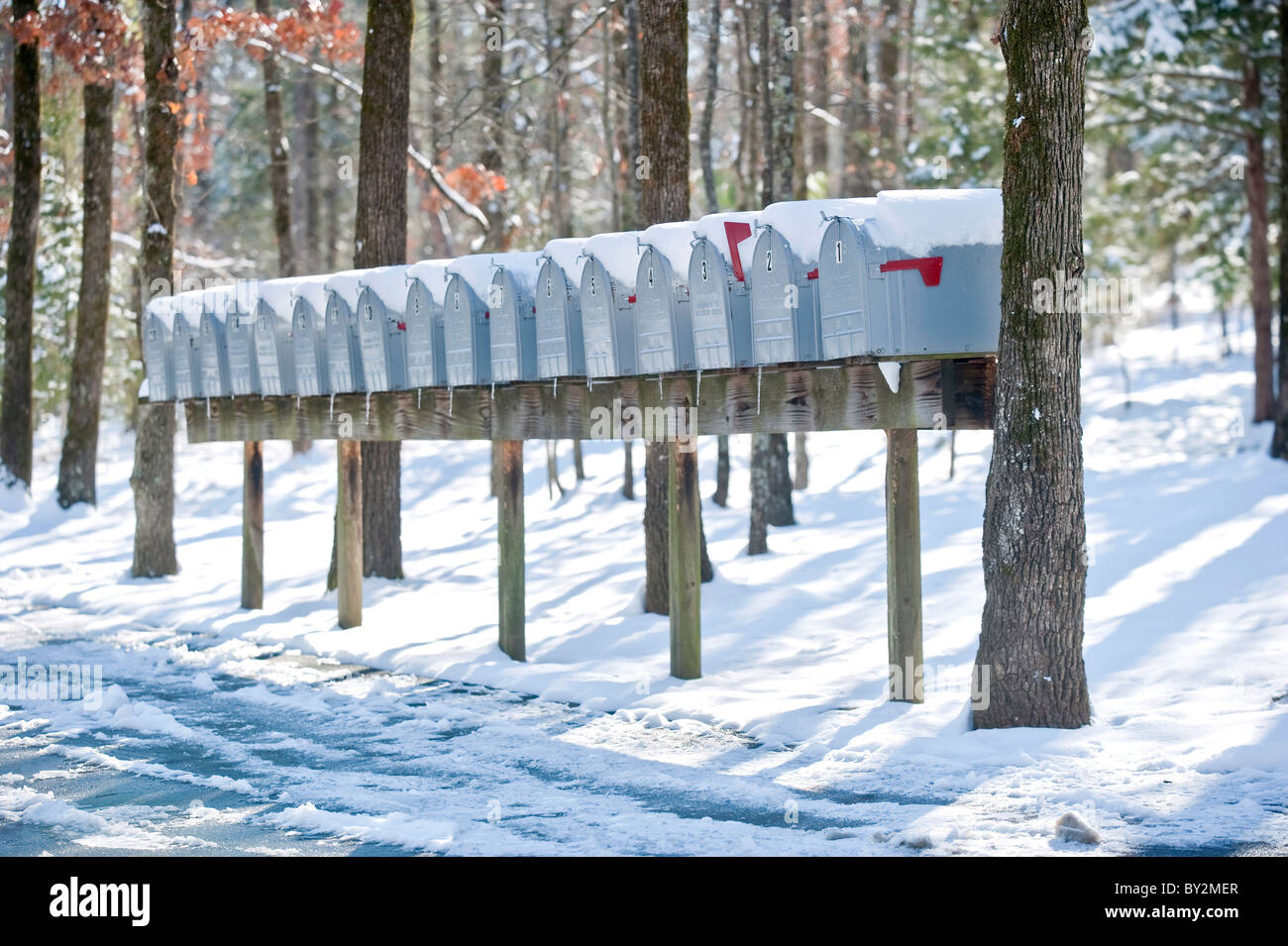 Mailboxes in a row hi-res stock photography and images - Alamy