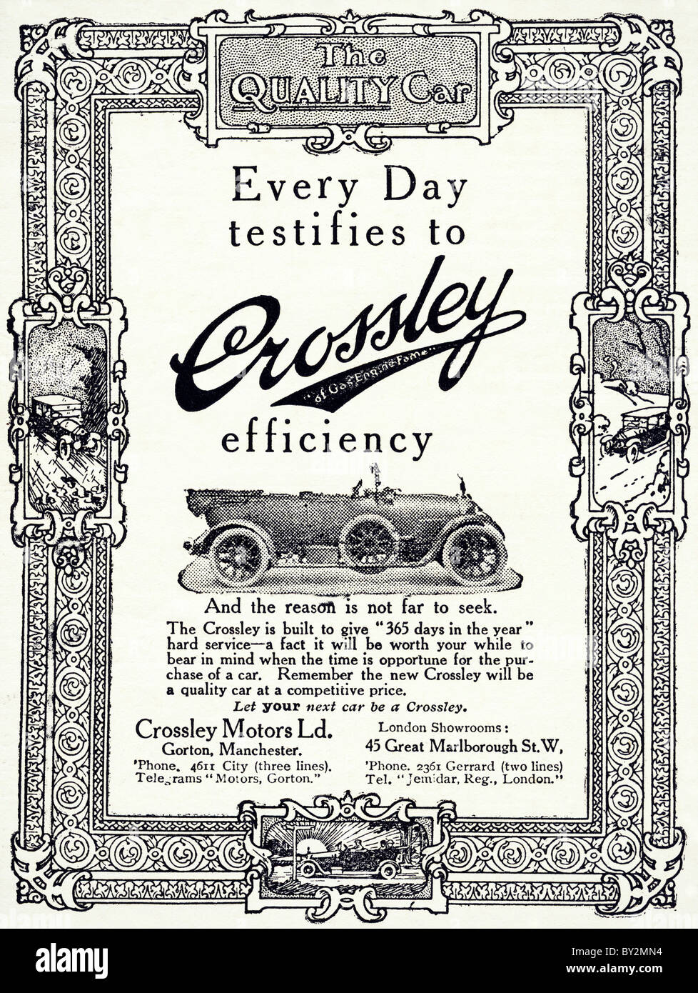 Original pre-war advert for Crossley Motors Ltd circa 1913 cars ...