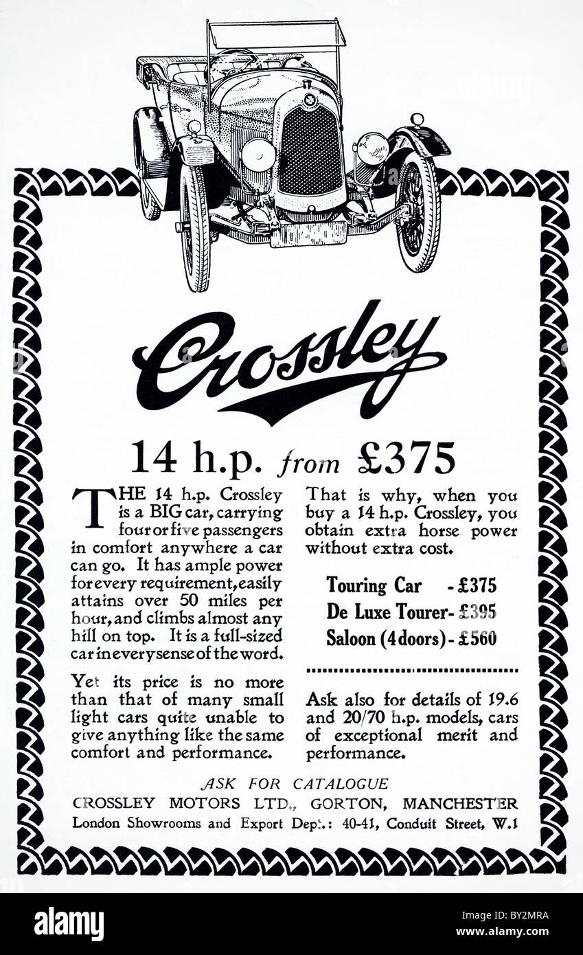 1920s car advert hi-res stock photography and images - Alamy
