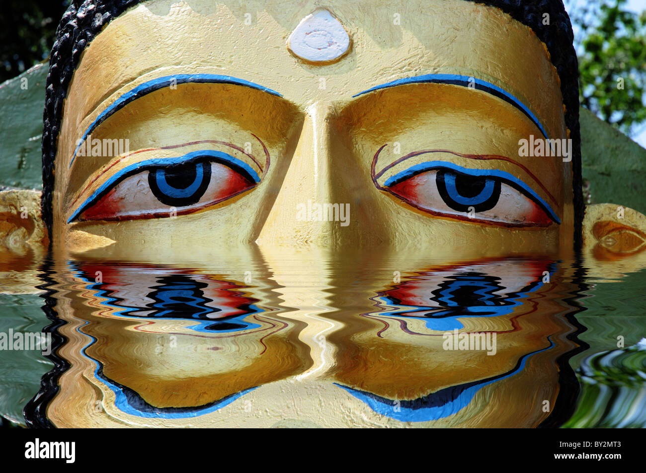 An abstract view of Buddhas eyes Stock Photo - Alamy