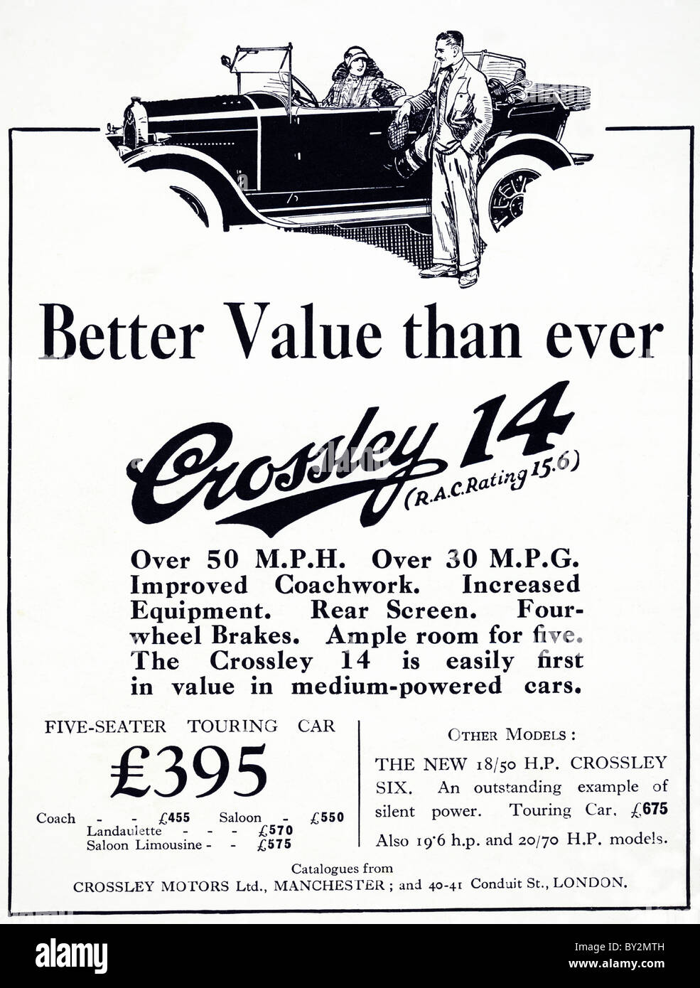 1920s car advert hi-res stock photography and images - Alamy