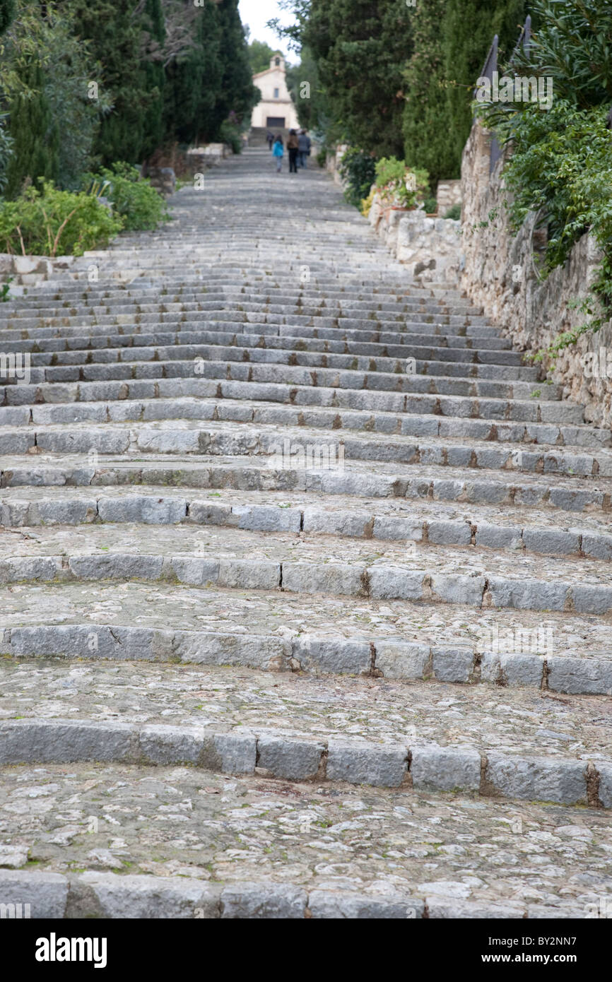 Pilgrim Steps of Calvari in Pollenca, Mallorca, Spain Stock Photo - Alamy