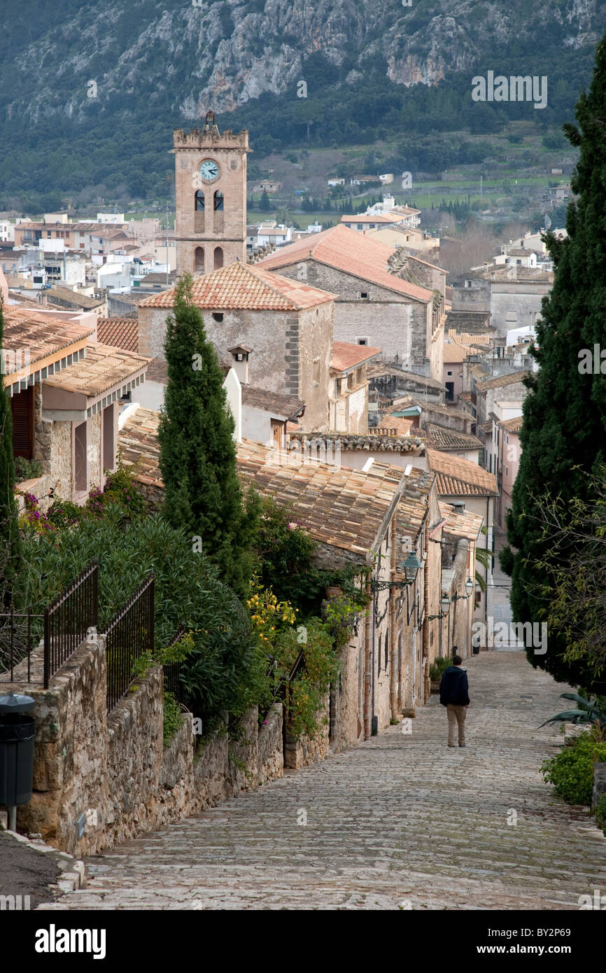 Pollenca from the Steps of Calvari in Mallorca, Spain Stock Photo - Alamy