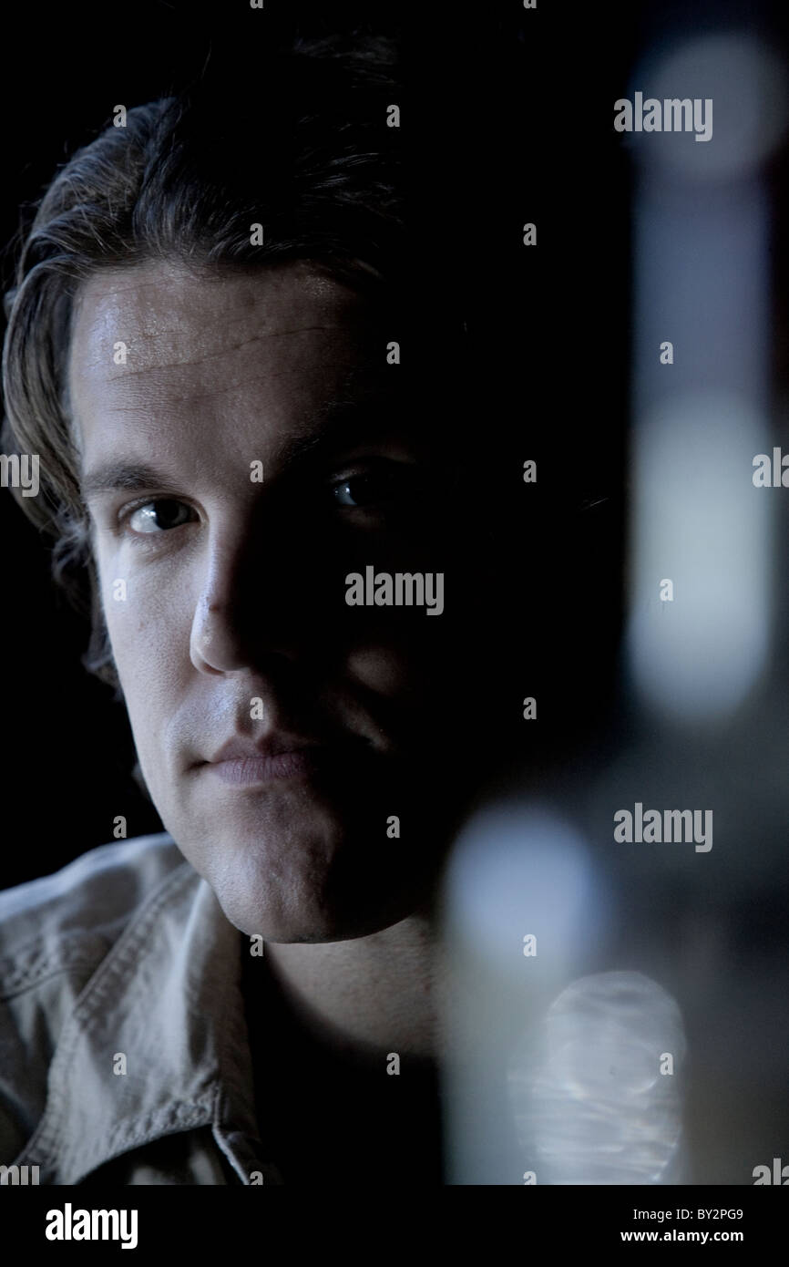 Portrait of singer / song writer, Jason Spooner, in the early morning ...