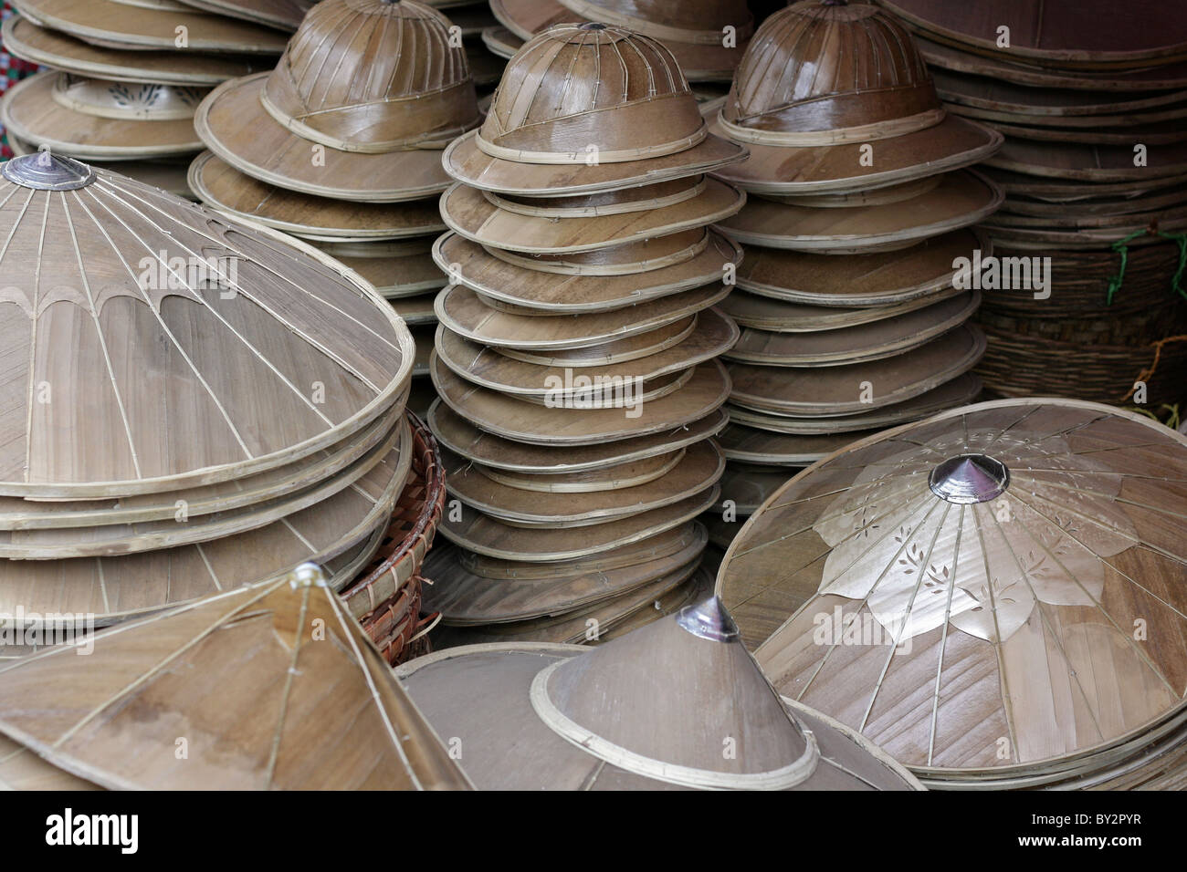 Traditional hat made of bamboo hi-res stock photography and images - Alamy