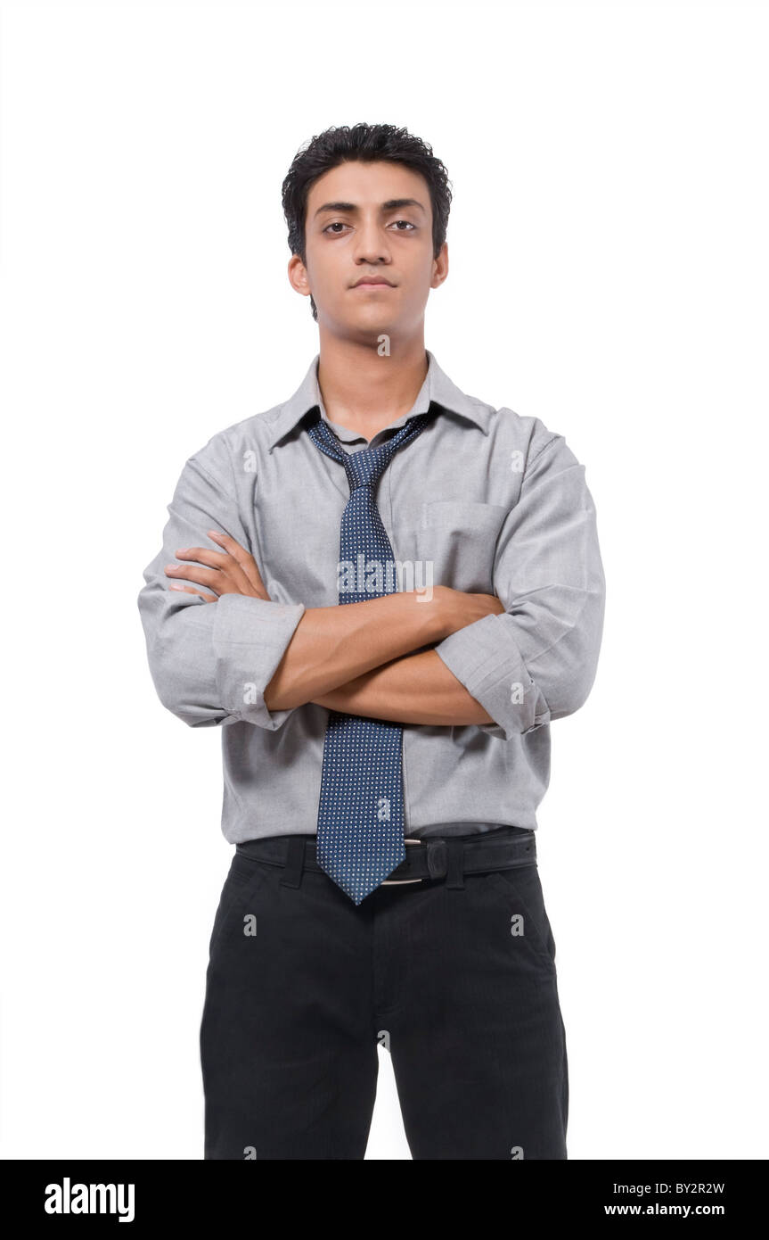A confident man with arms folded Stock Photo - Alamy