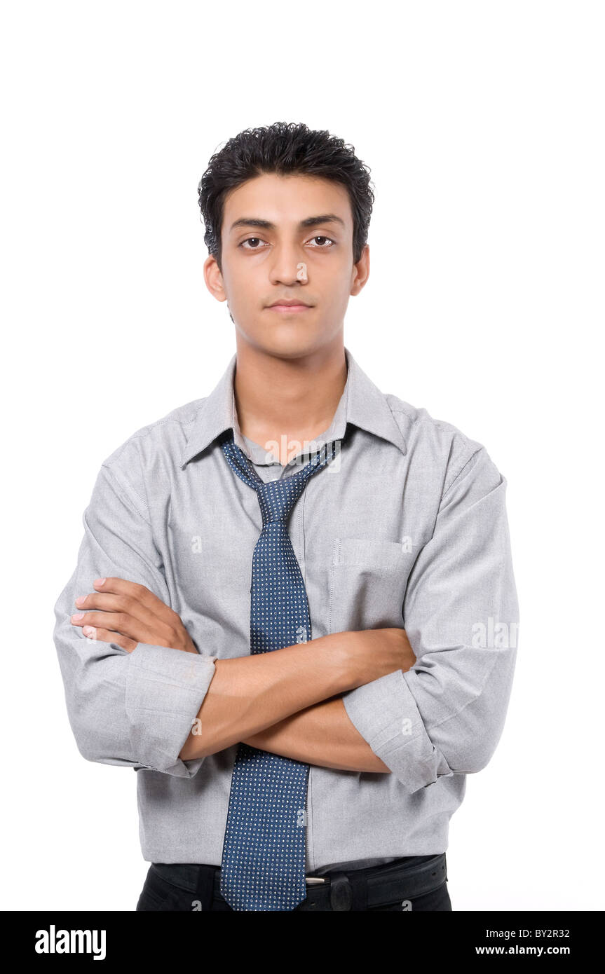 A confident man with arms folded Stock Photo - Alamy