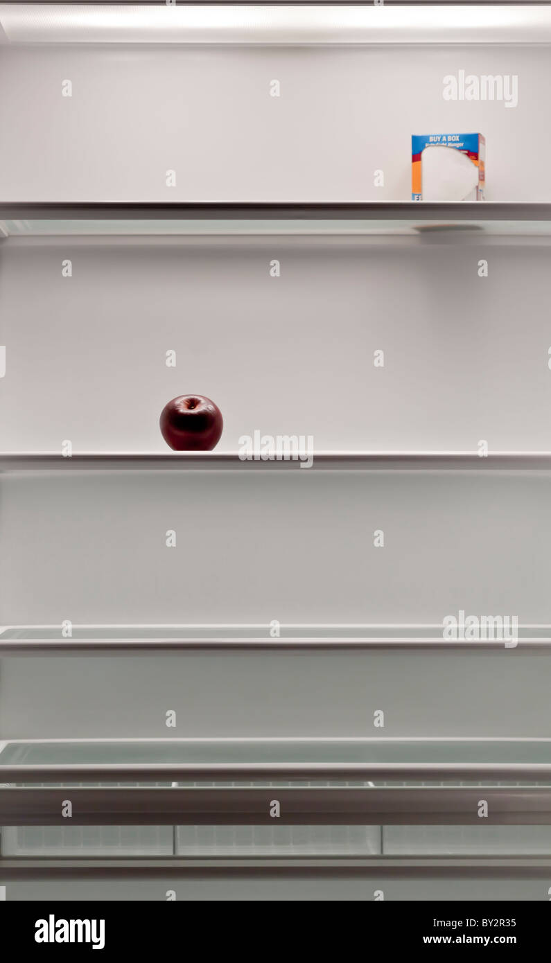 An almost empty refrigerator Stock Photo - Alamy