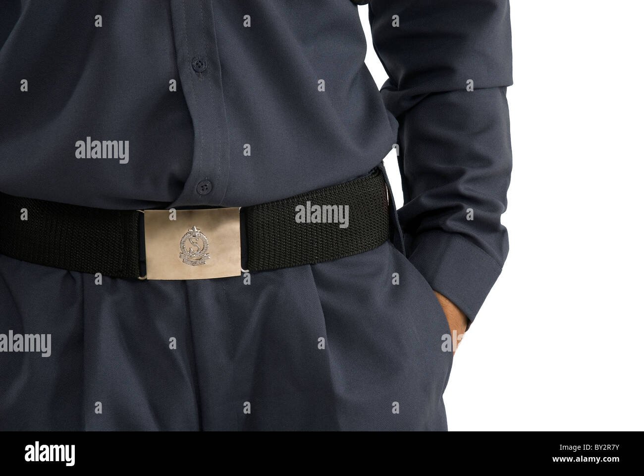 Close-up of the belt of a security personnel Stock Photo - Alamy