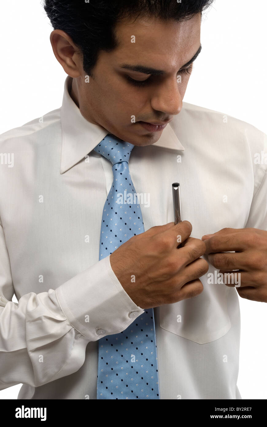 One man standing facing the camera Stock Photo - Alamy