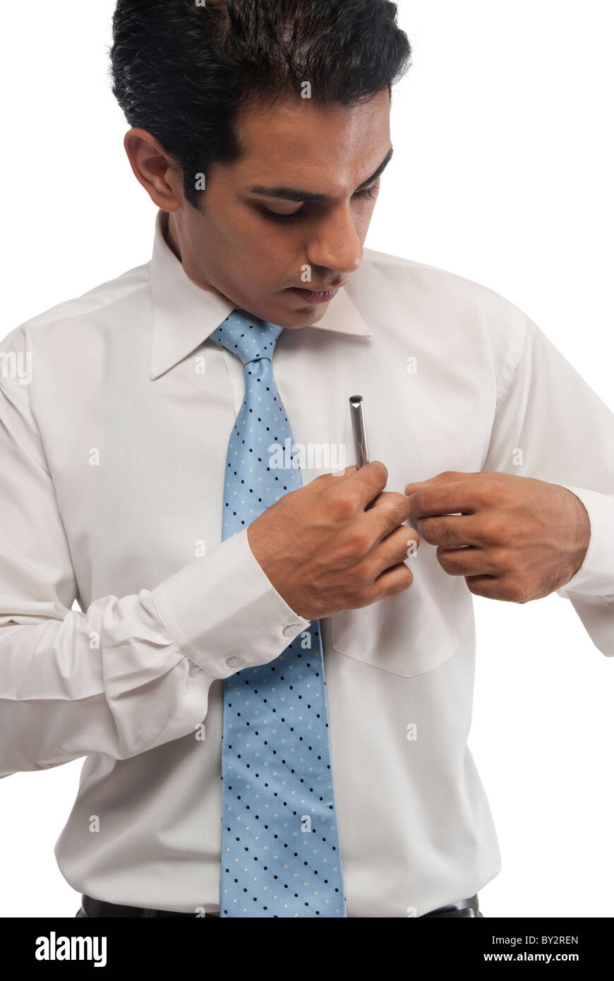 One man standing facing the camera Stock Photo - Alamy