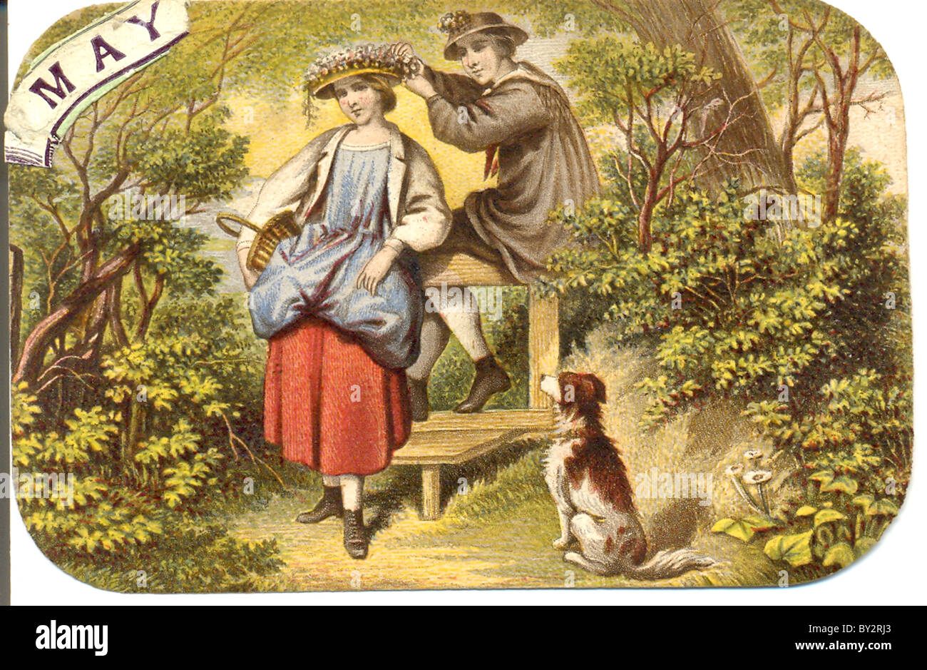couple on country walk to illustrate the month of May Stock Photo - Alamy